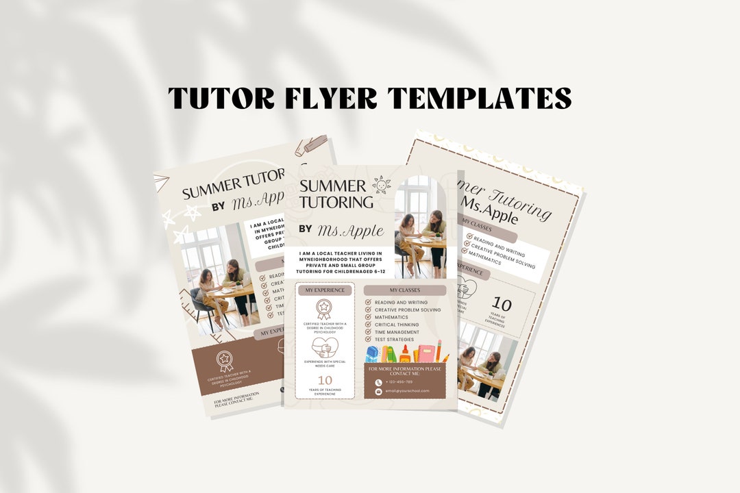 Tutoring Flyer Template | Tutoring Flyer | Tutoring Service | Summer ...