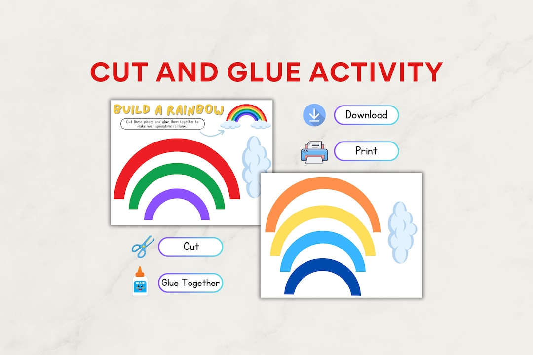 Cut and Glue | Preschool Worksheet | Preschool Activity | Cut and Paste ...