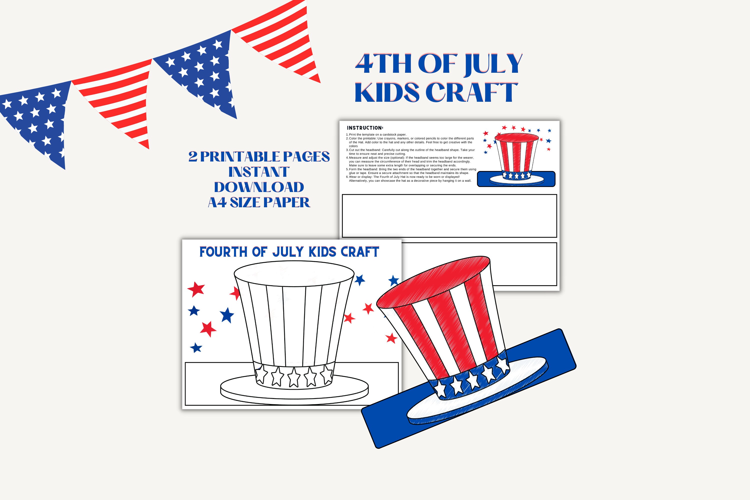 4th of July Craft | 4th of July Kids Craft | 4th July Craft for Kids ...