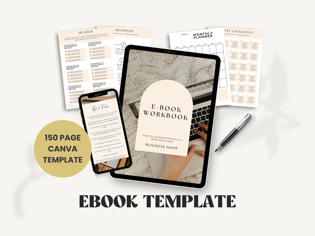 Minimalistic Ebook Template | Ebook Template Education Canva | Ebook ...