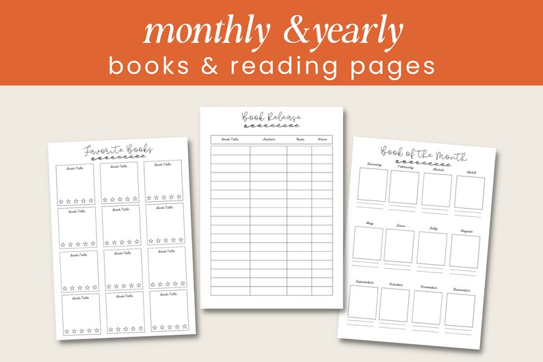Reading Planner Printable | Printable Reading Planner Journal | Reading ...