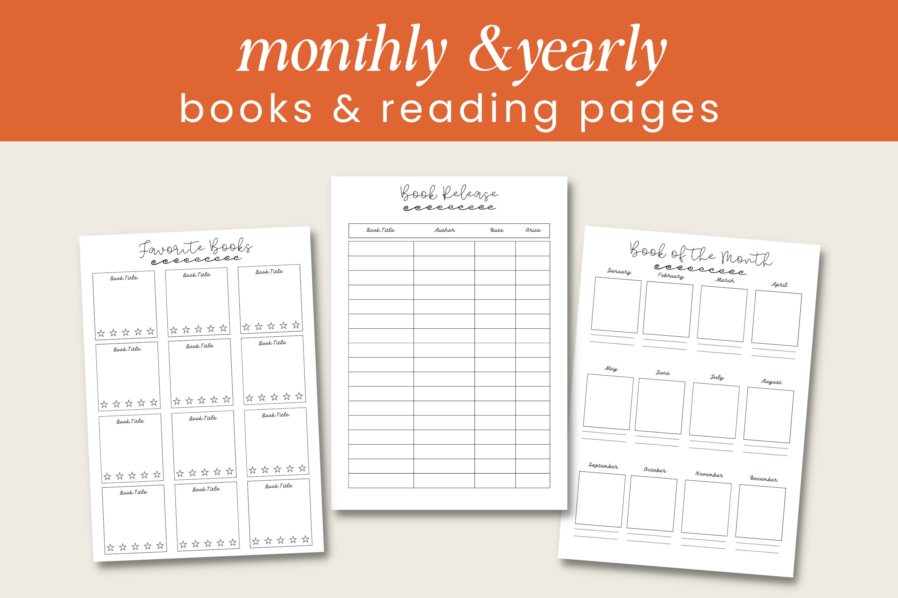 Reading Planner Printable | Printable Reading Planner Journal | Reading ...