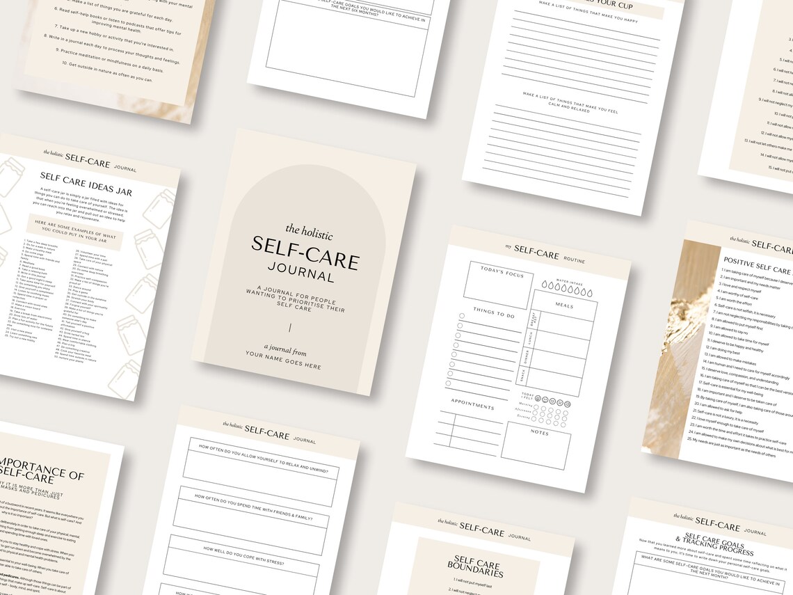 Self Care Journals Template Self Care Journal Template Self Care ...