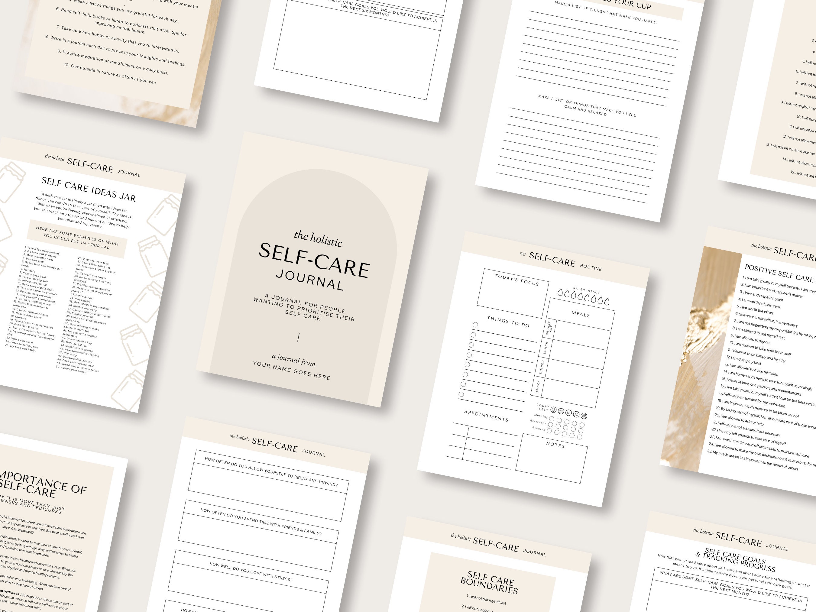 Self Care Journals Template | Self Care Journal Template | Self Care ...
