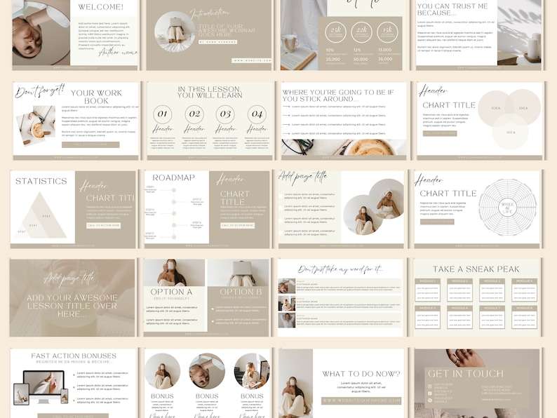 85-page Webinar Slide Deck Template | Customizable Canva Presentation ...