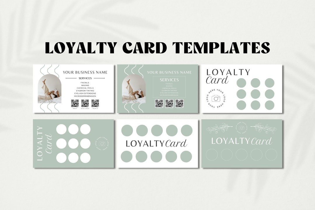 Loyalty Card Template Editable | Loyalty Card Custom | Loyalty Cards ...