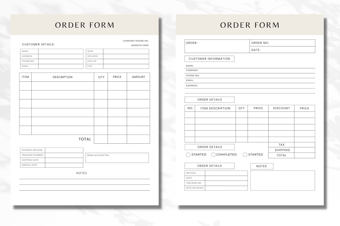 Order Form Template | Simple Order Form Template | Order Form Template ...