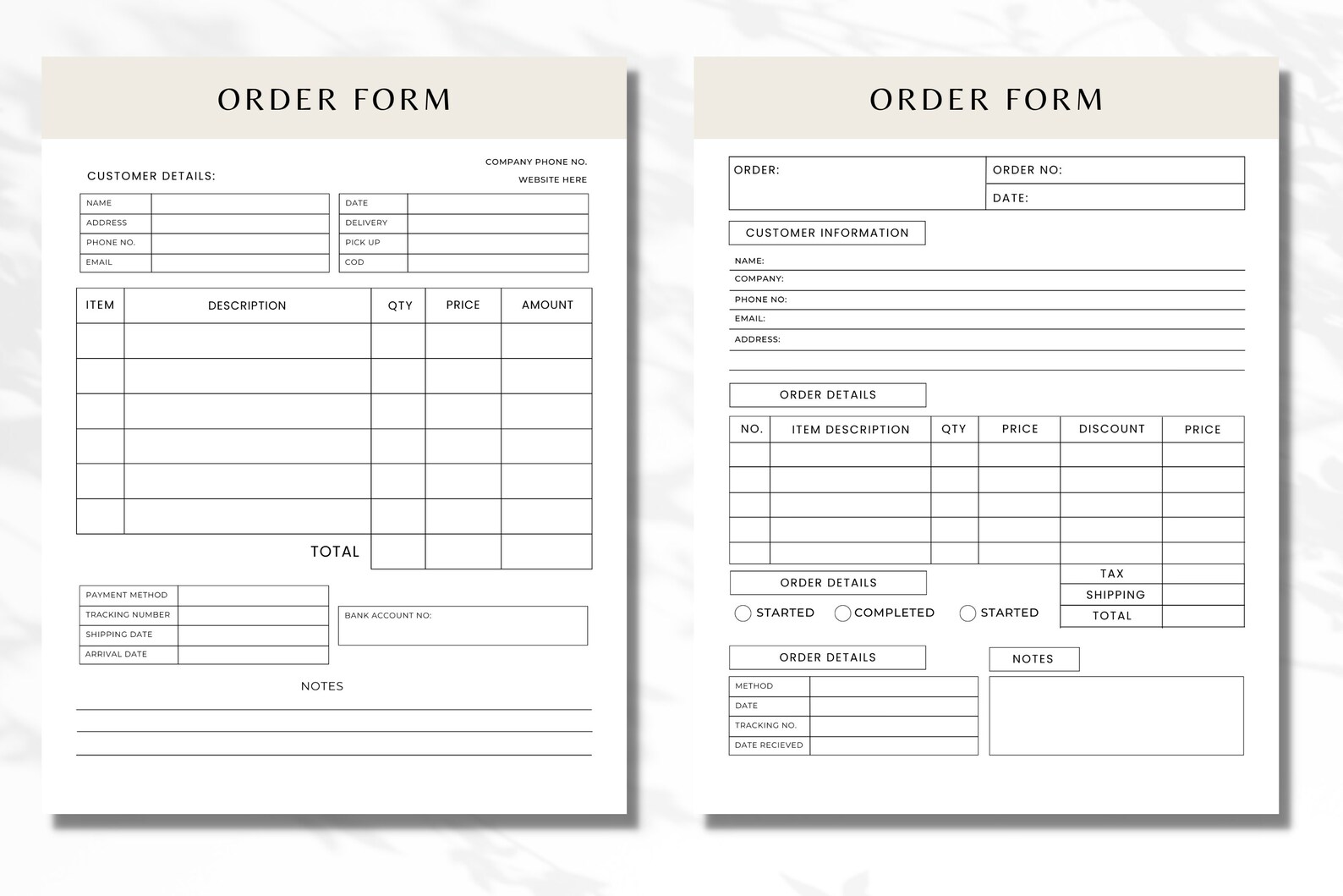 Order Form Template | Simple Order Form Template | Order Form Template ...