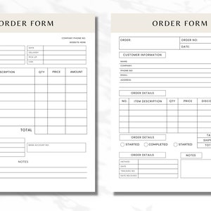 Order Form Template | Simple Order Form Template | Order Form Template ...