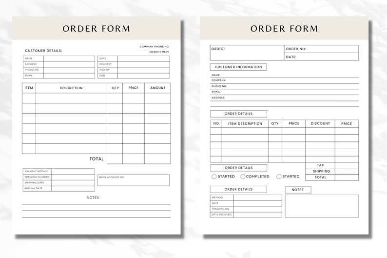 Order Form Template | Simple Order Form Template | Order Form Template ...
