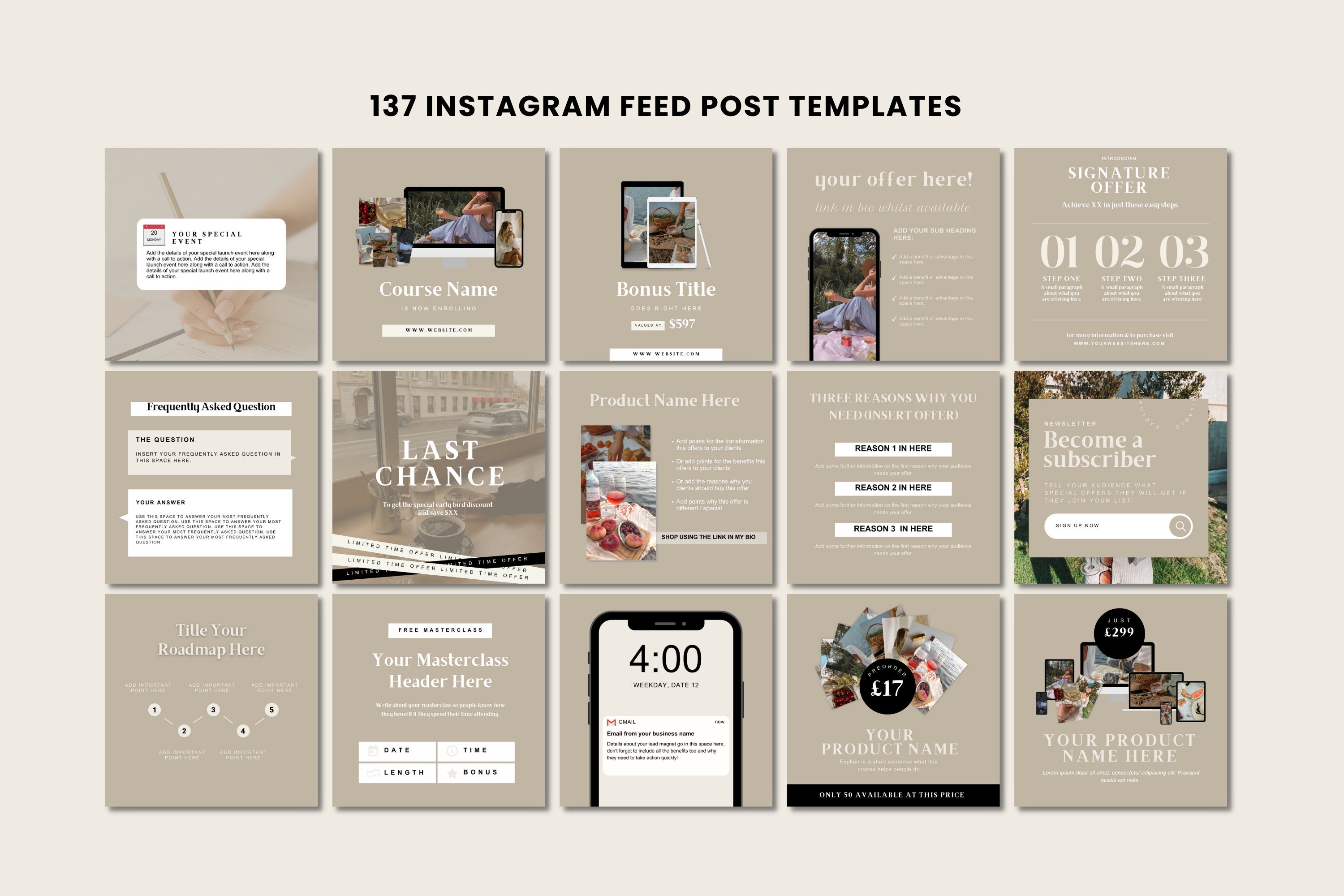 Course Templates Canva Online Course Content Template Canva Template ...