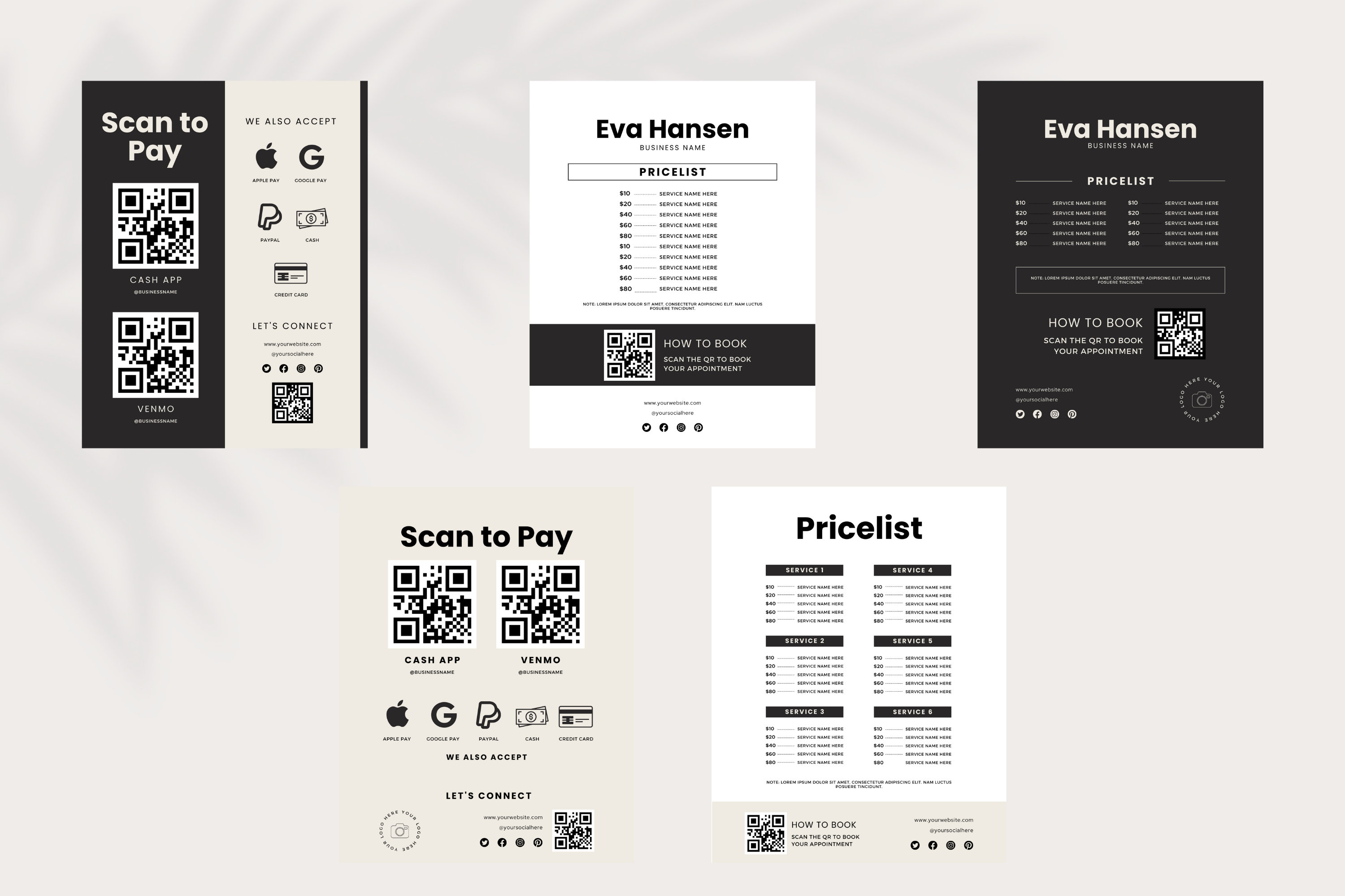 Scan to Pay Template | Scan to Pay Template Canva | Scan to Pay Canva ...
