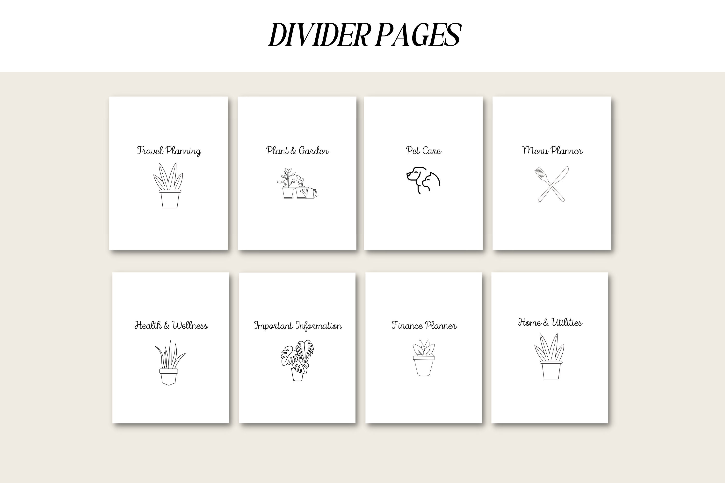 Home Management Printables | Home Management Tracker | Printable Home ...