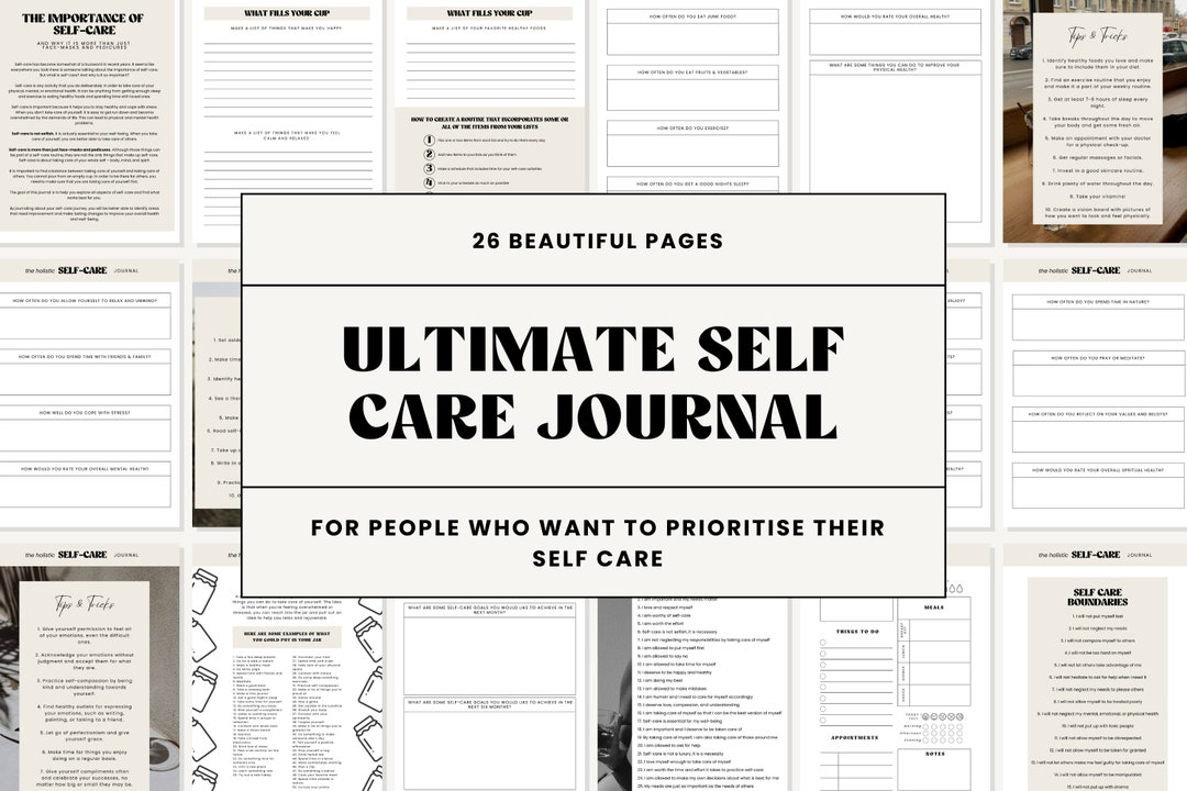 Self Care Journal | Self Care Plan | Self-care Plan | Self Care Journal ...