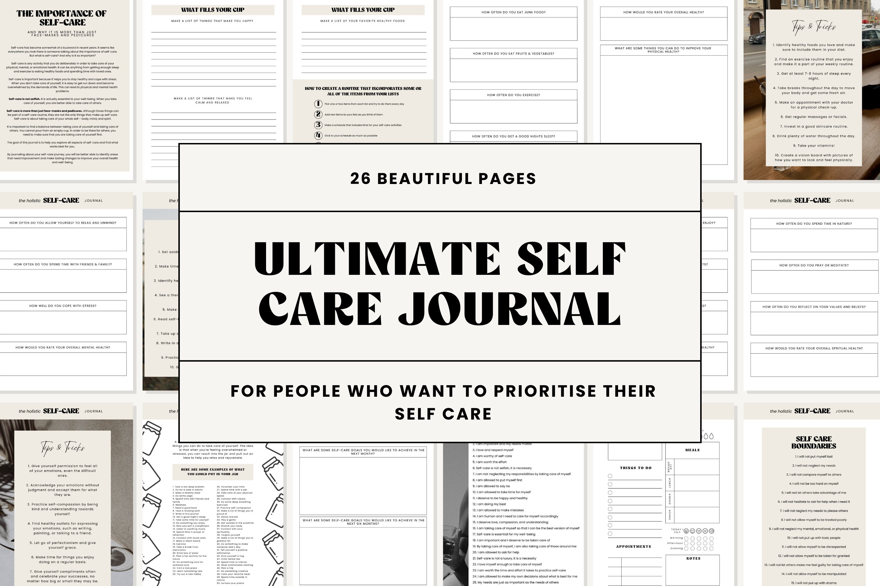 Self Care Journal | Self Care Plan | Self-care Plan | Self Care Journal ...