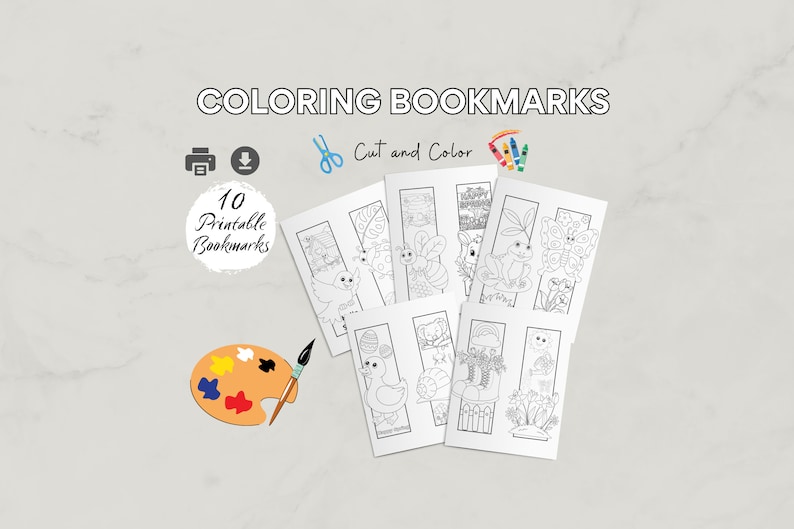 Coloring Bookmarks Printable Bookmarks Bookmarks to Color Bookmark for ...