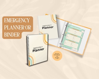 Emergency Binder Printables PDF | Family Emergency Binder | Emergency ...