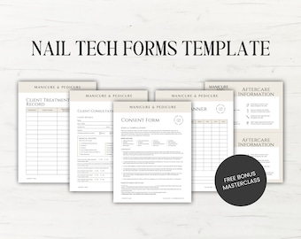 Nail Tech Forms | Consent Form Nails | Client Intake Forms | Nail ...
