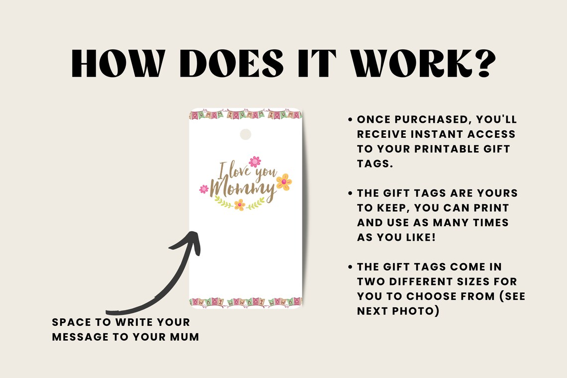 Happy Mothers Day Gift Tags Printable Mothers Day Gift Tag Happy ...