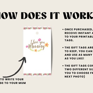 Happy Mothers Day Gift Tags Printable Mothers Day Gift Tag Happy ...