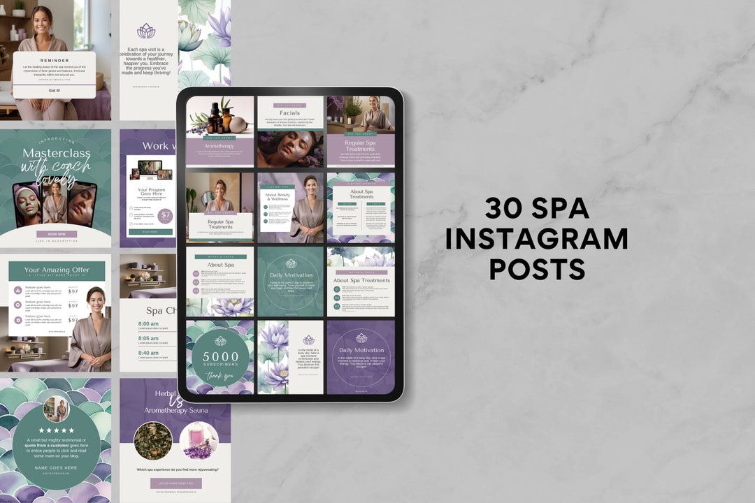 Instagram Template Spa | Instagram Spa Template | Instagram Templates ...