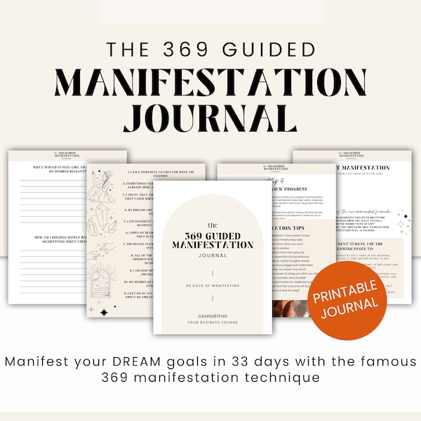 369 Manifest Printable Journal - Etsy