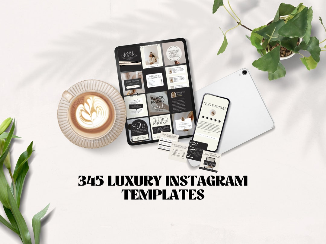 Instagram Canva Templates Bundle | Neutral Feed, Story & Reel Covers - Etsy