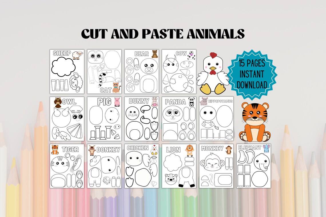 Cut and Paste Activities | Cut and Paste Printable | Cut and Paste Kids ...