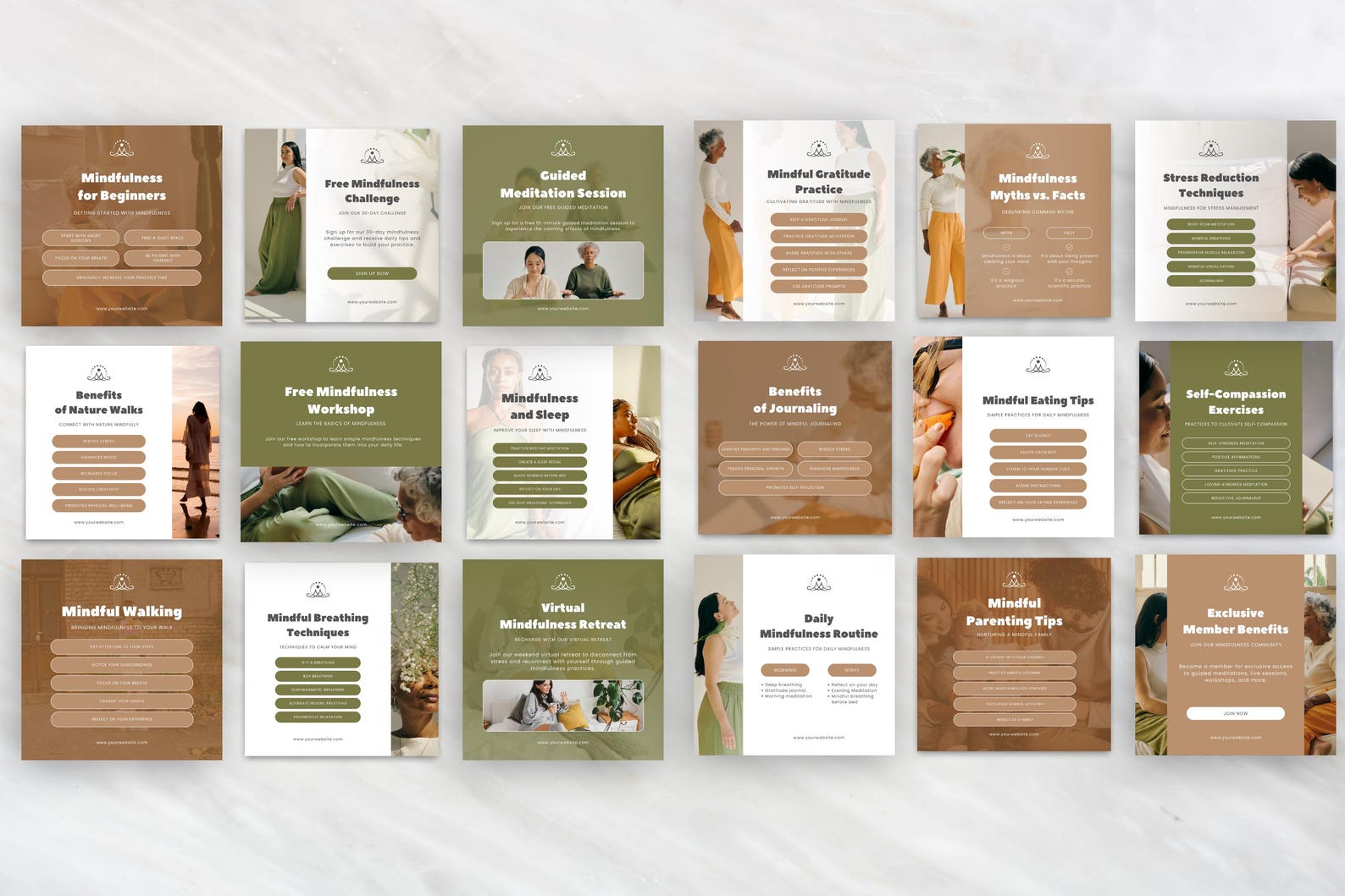 Mindfulness Coaching | Instagram Template | Canva Template | Mindful ...