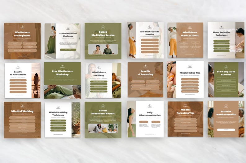 Mindfulness Coaching | Instagram Template | Canva Template | Mindful ...