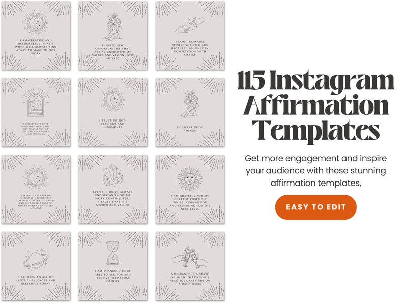Instagram Affirmations | Affirmation Instagram Templates | Affirmation ...