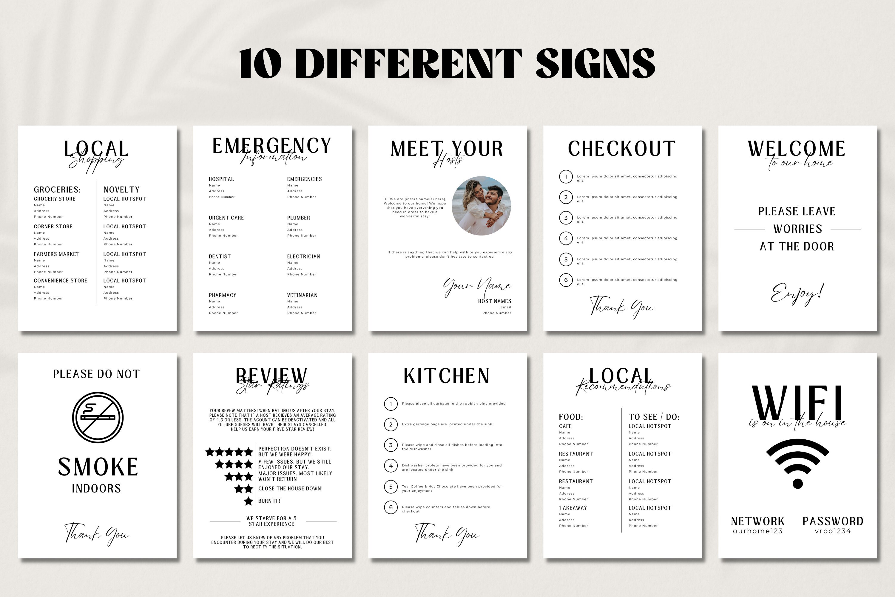 VRBO Template | VRBO Check Out Instructions Template| VRBO Checklist ...