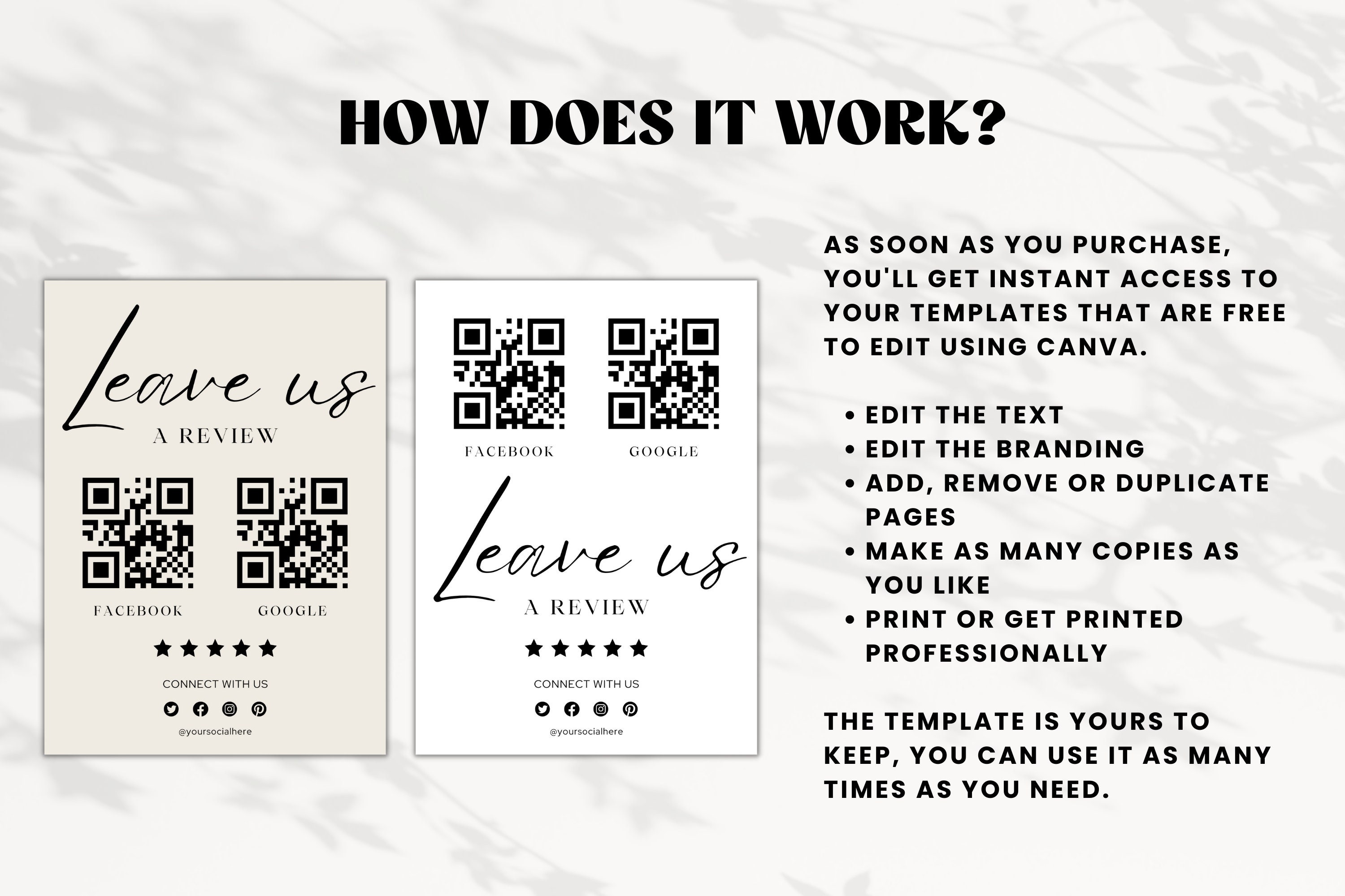 Request a Google Review Template | Google Review Signs | WR Code ...
