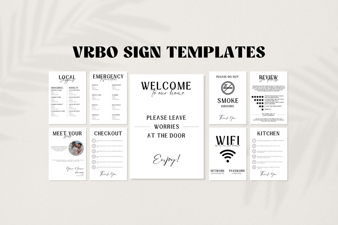 VRBO Template | VRBO Check Out Instructions Template| VRBO Checklist ...