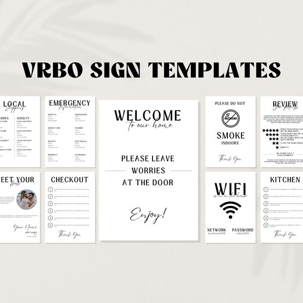 Vrbo Template Welcome Book - Etsy