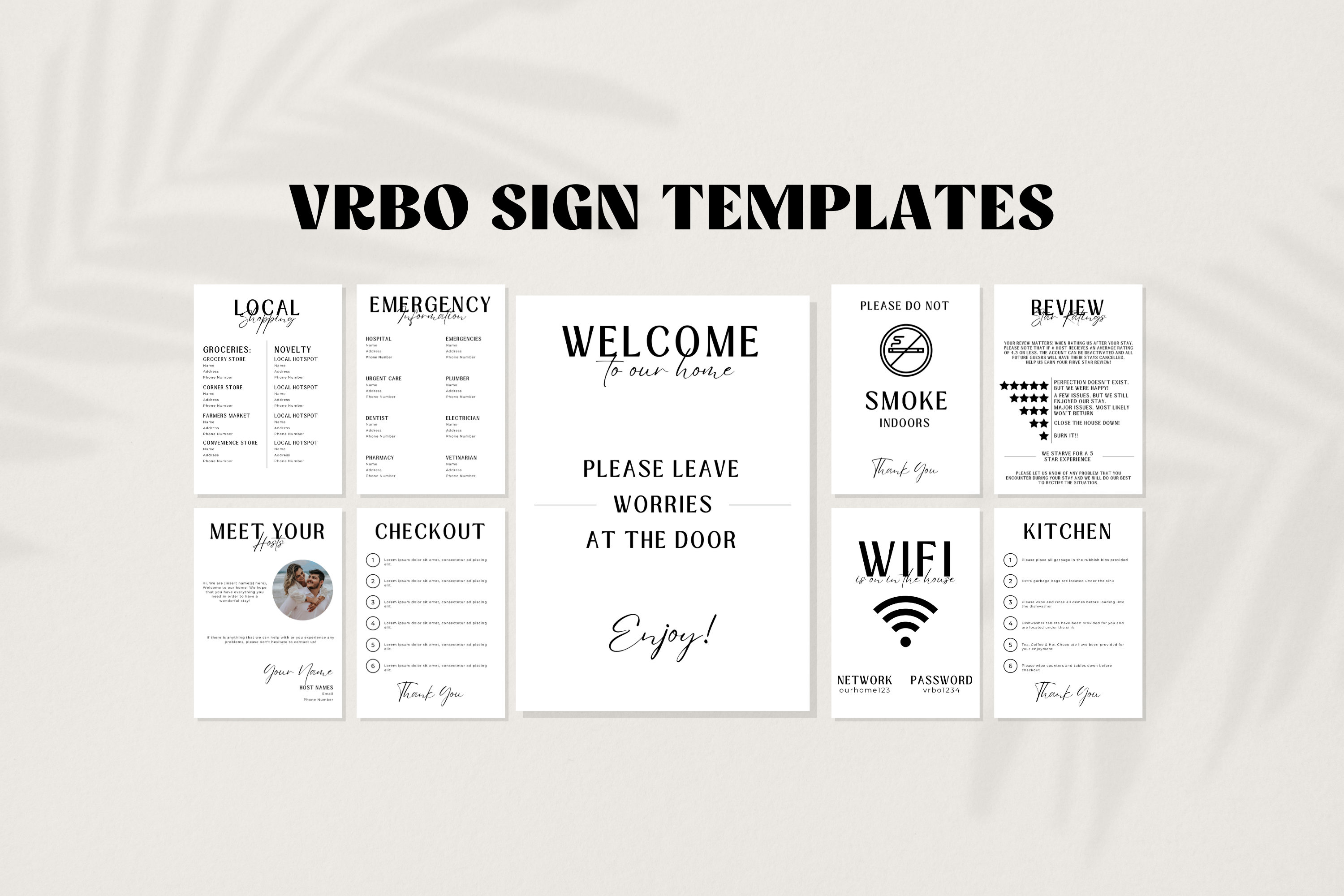 VRBO Template | VRBO Check Out Instructions Template| VRBO Checklist ...