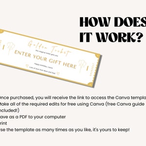 Downloadable Ticket Template | Golden Ticket Template | Canva Ticket ...