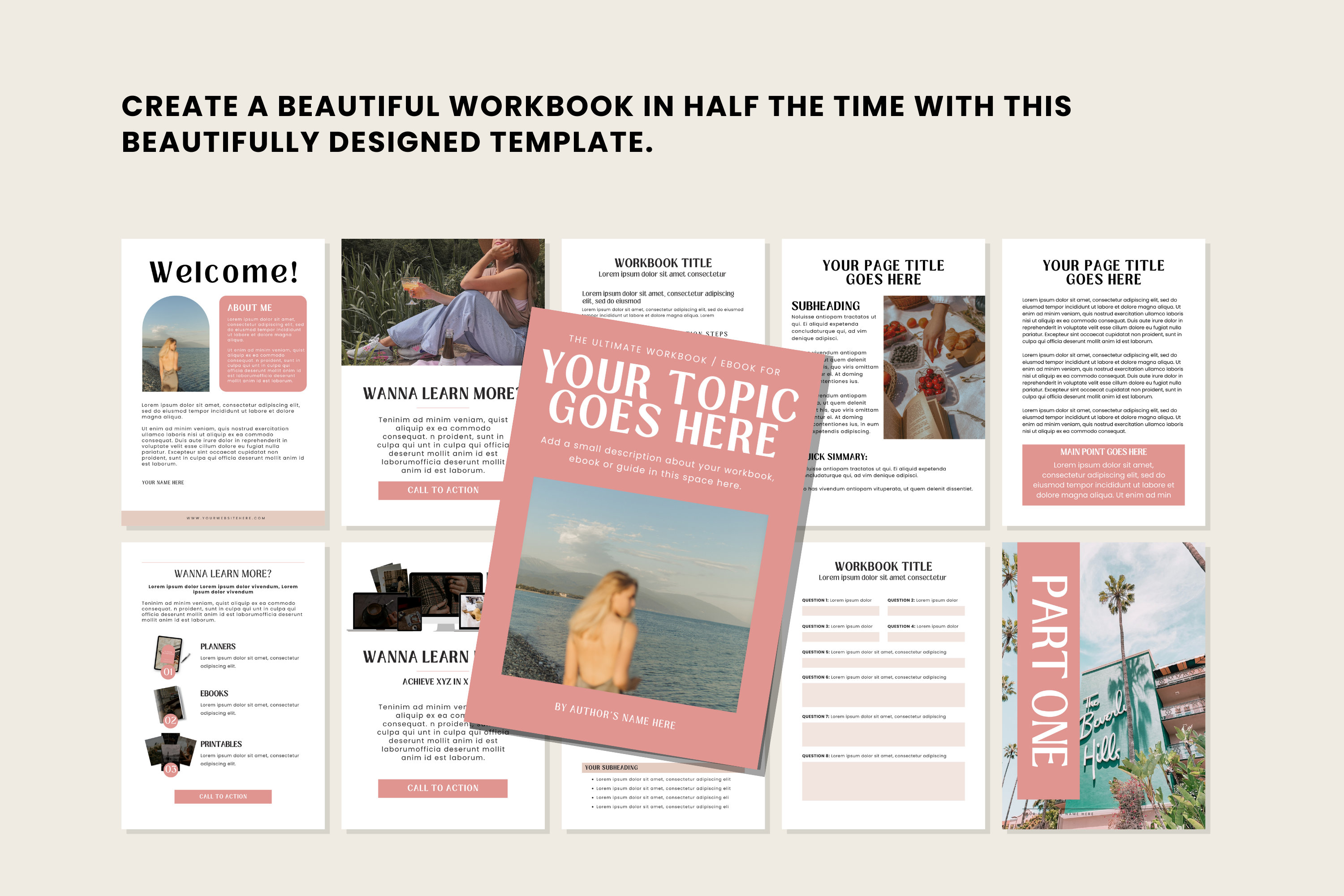 Course Templates Canva Course Workbook Template Online Course Template ...