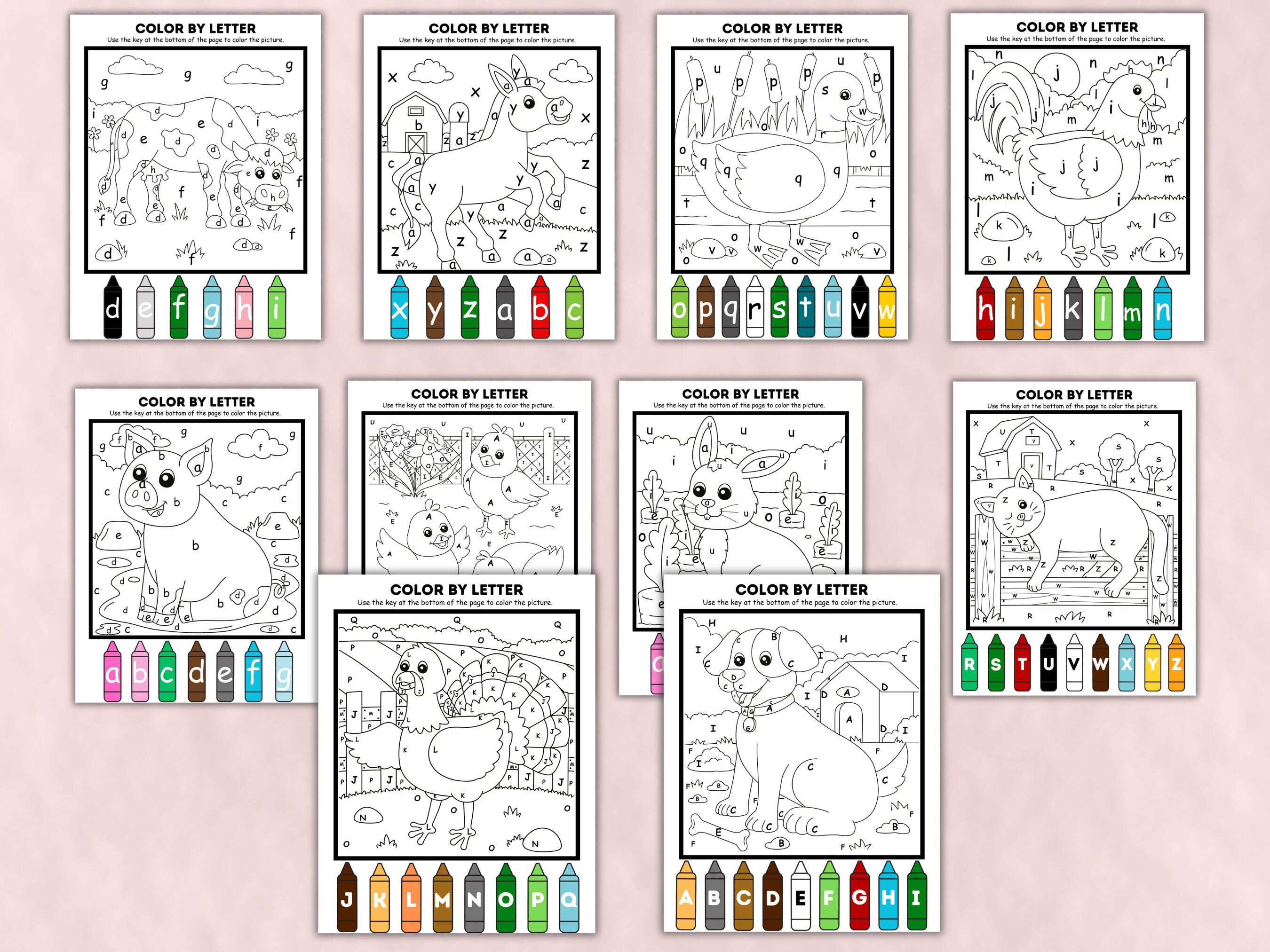 Color by Letter Colour by Number Coloring Pages Kids Color by Code ...