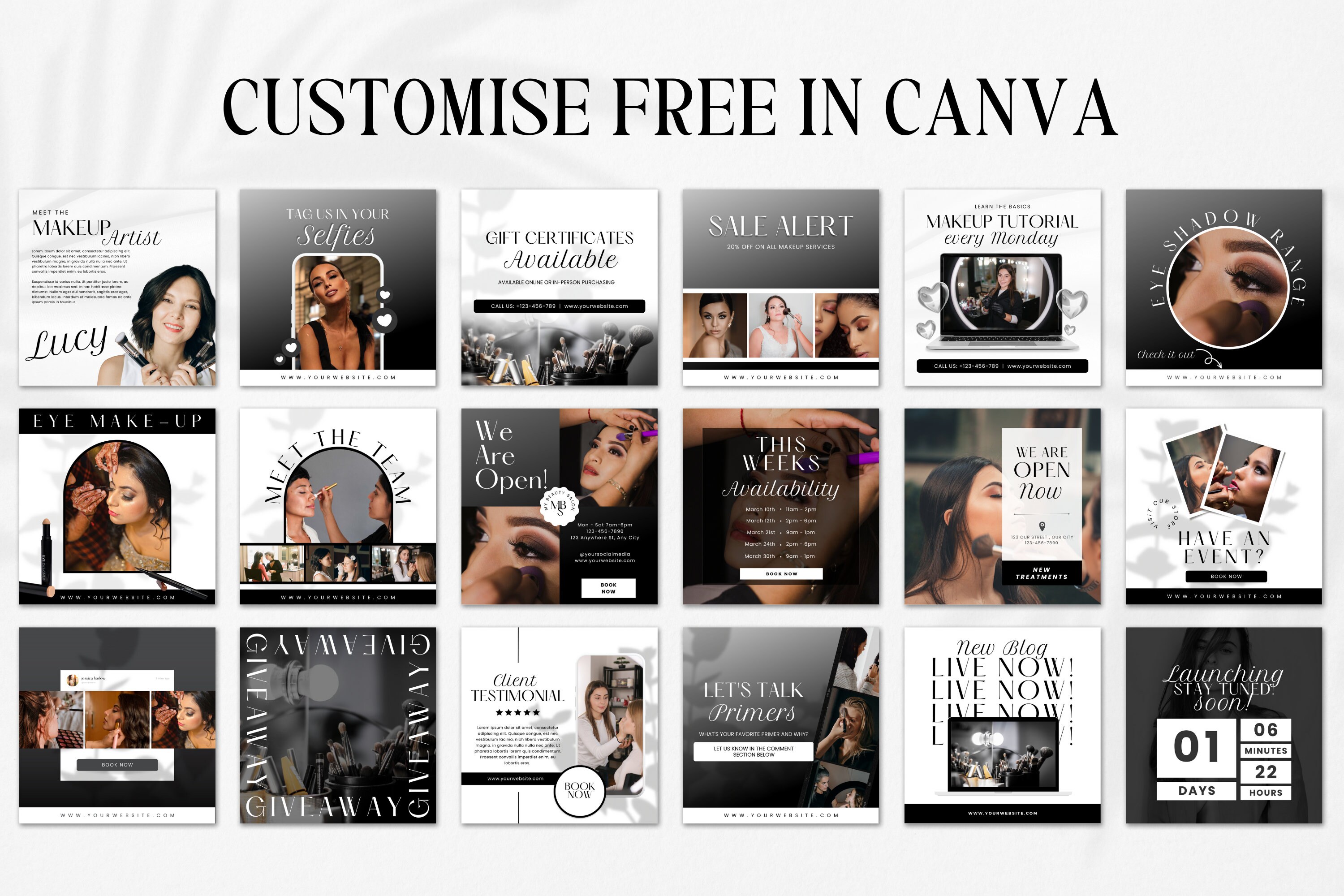 Makeup Instagram Post | Instagram Template Makeup Artist | Instagram ...