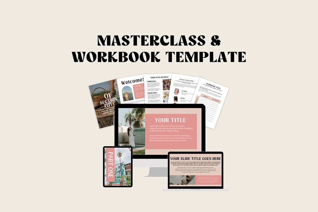 Course Templates Canva | Course Workbook Template | Online Course ...