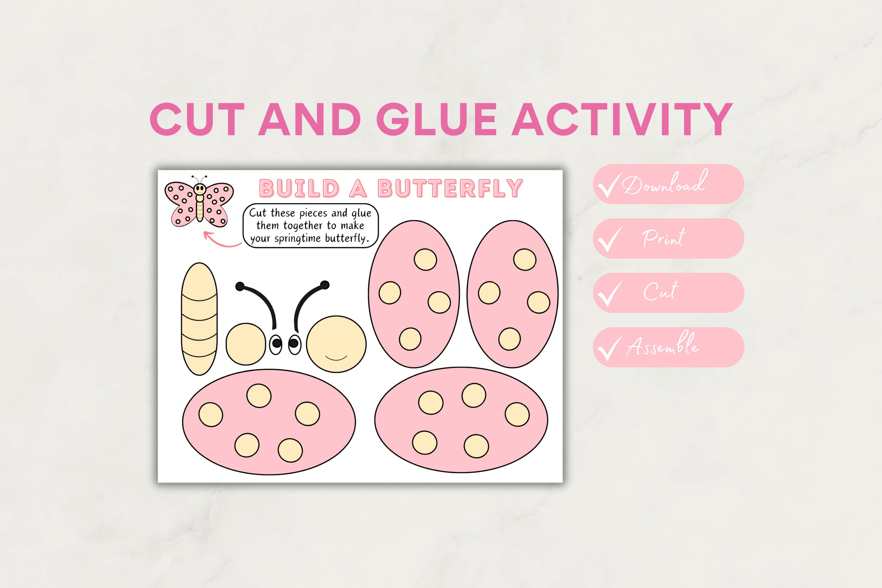 Cut and Glue Preschool Worksheet Preschool Activity Cut and Paste ...