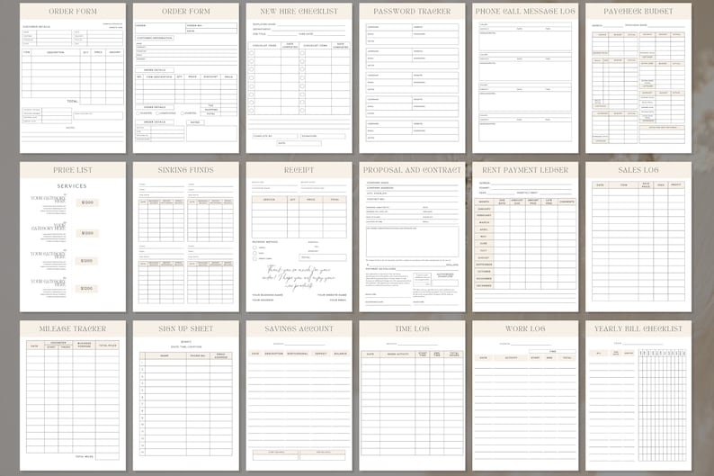 Business Form Bundle | Editable Business Form | Small Business Form ...