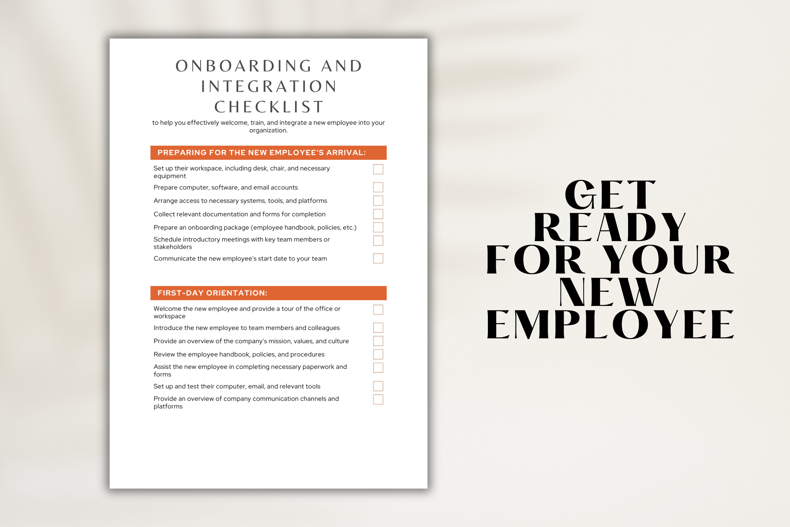 New Employee Onboarding Hiring a New Employee Checklist New Employee ...