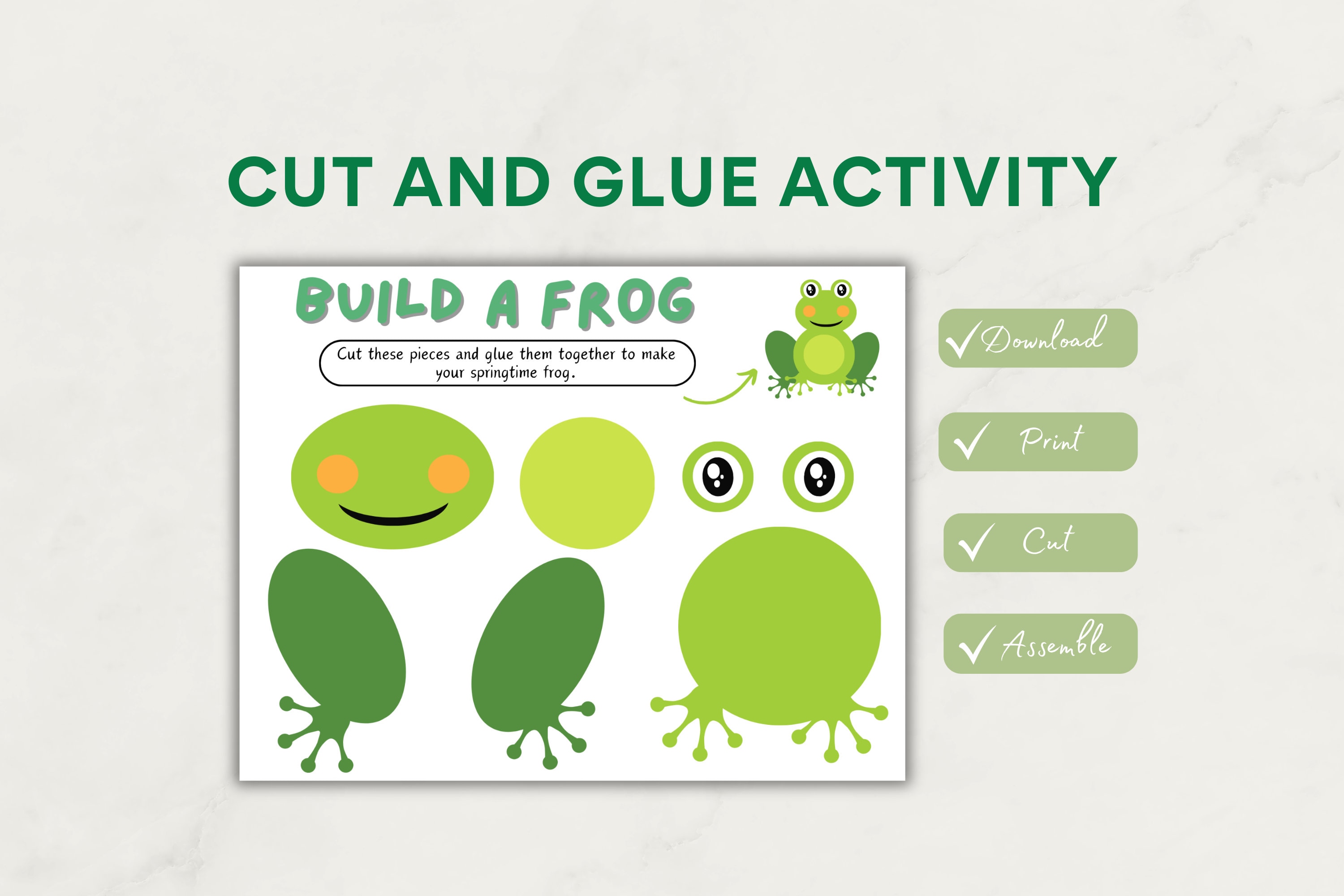 Cut and Glue | Preschool Worksheet | Preschool Activity | Cut and Paste ...