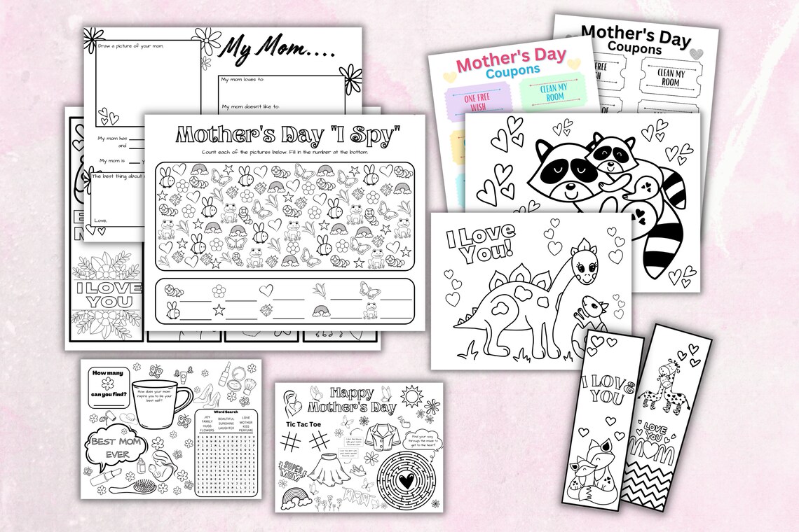 Mother's Day Activities Printables Mother's Day Printable Activities ...