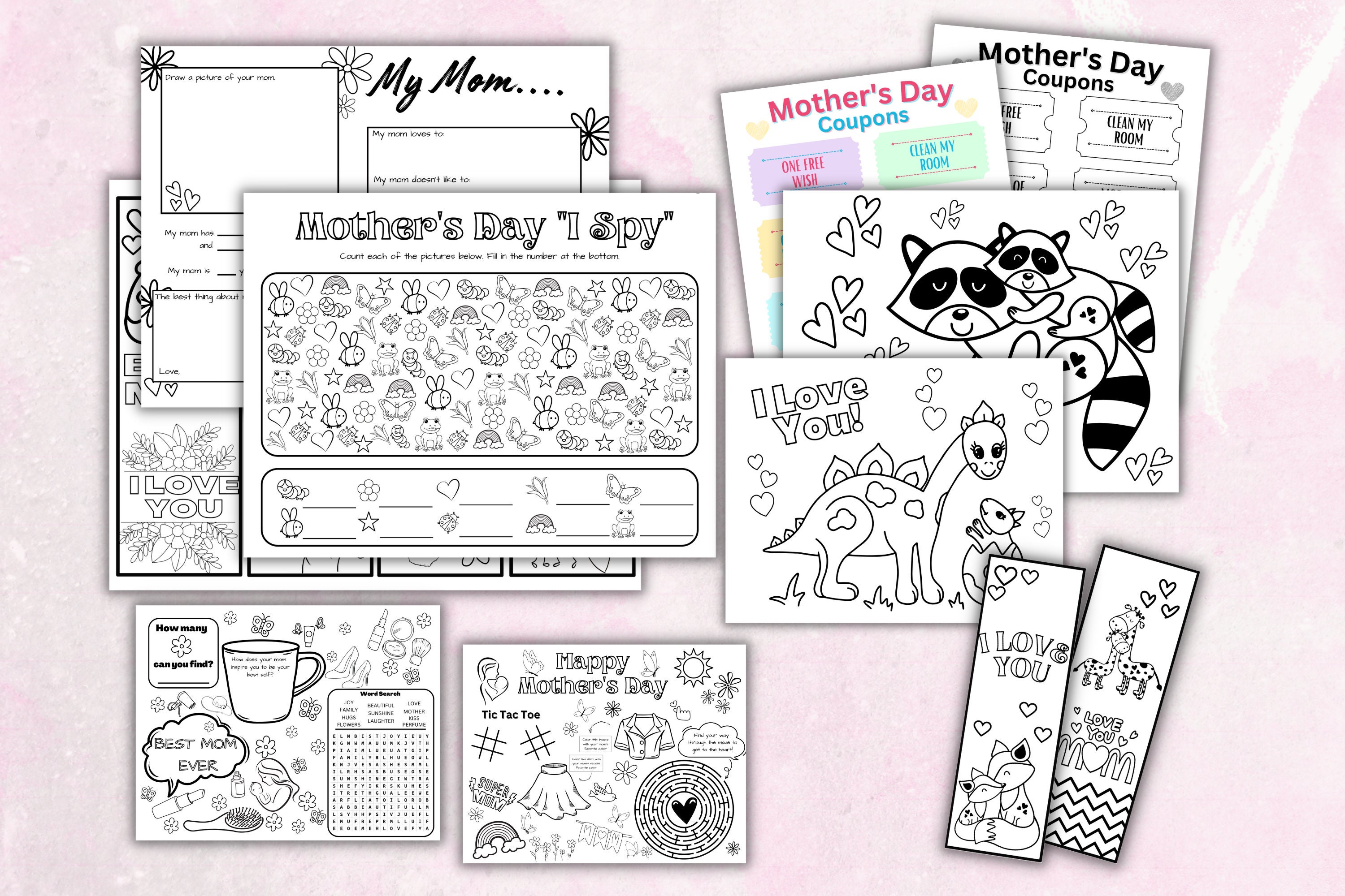 Mother's Day Activities Printables Mother's Day Printable Activities ...