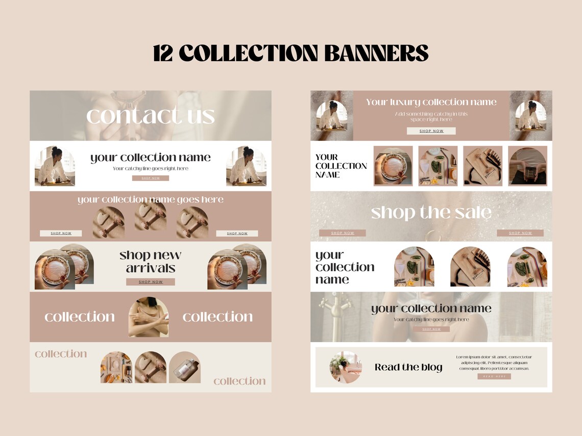 Shopify Banners Shopify Website Banner Website Template Shopify Canva ...