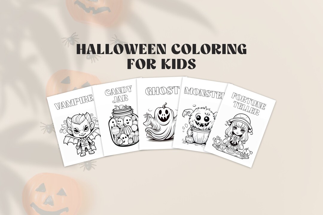 Halloween Coloring Pages Bundle | Cute Halloween Coloring Book PDF ...