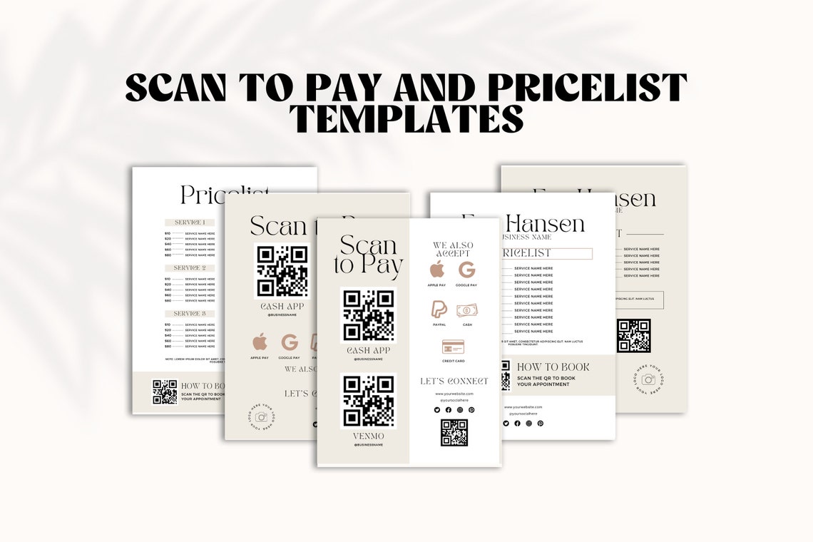 Scan to Pay Template Scan to Pay Template Canva Scan to Pay Canva ...